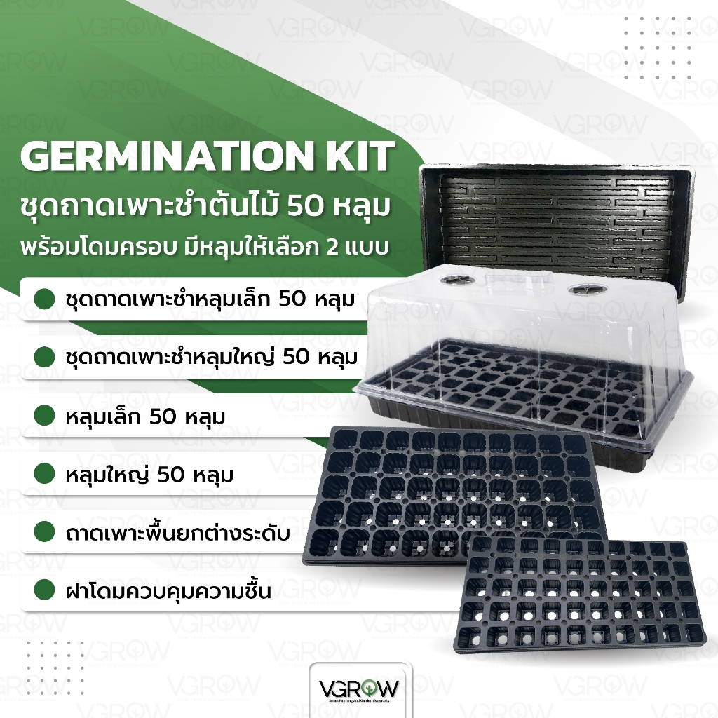 Cloning/Seeding Tray ถาดเพาะเมล็ด 50 หลุม ถาดเพาะชำ/ถาดปักชำ/โคลนนิ่ง ...