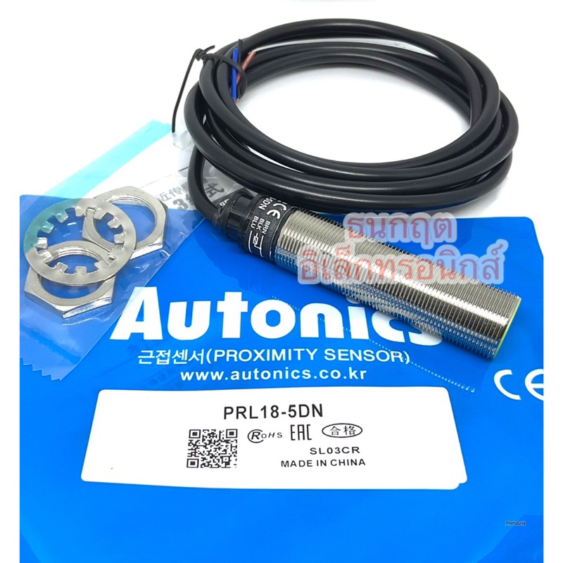 PRL18-5DN ยี่ห้อ Autonic M18 แท้ Proximity Sensor เซ็นเซอร์ 3สาย ตรวจจับโลหะ 12-24VDC cพร้อมส่ง ...