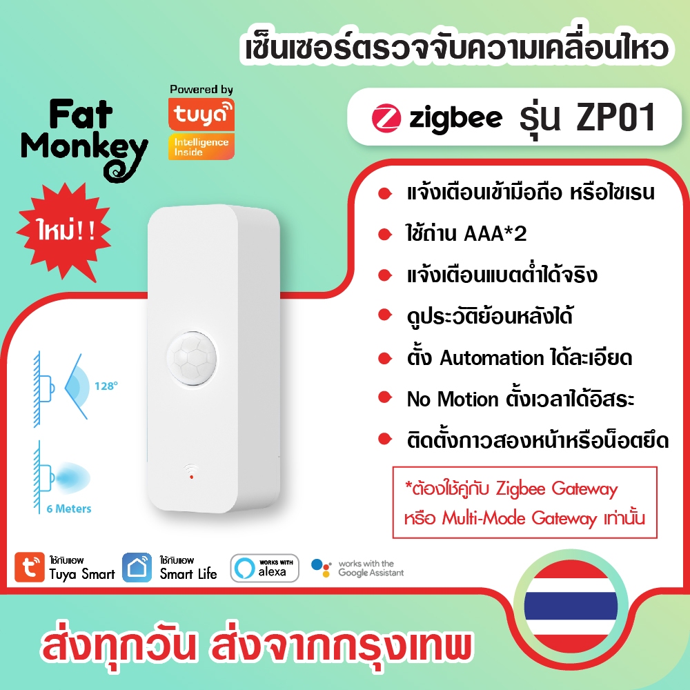 Tuya Zigbee PIR Motion Sensor รุ่น ZP01, ZP06, ZP08 JMPIR01 เซ็นเซอร์จับความเคลื่อนไหว | Shopee ...