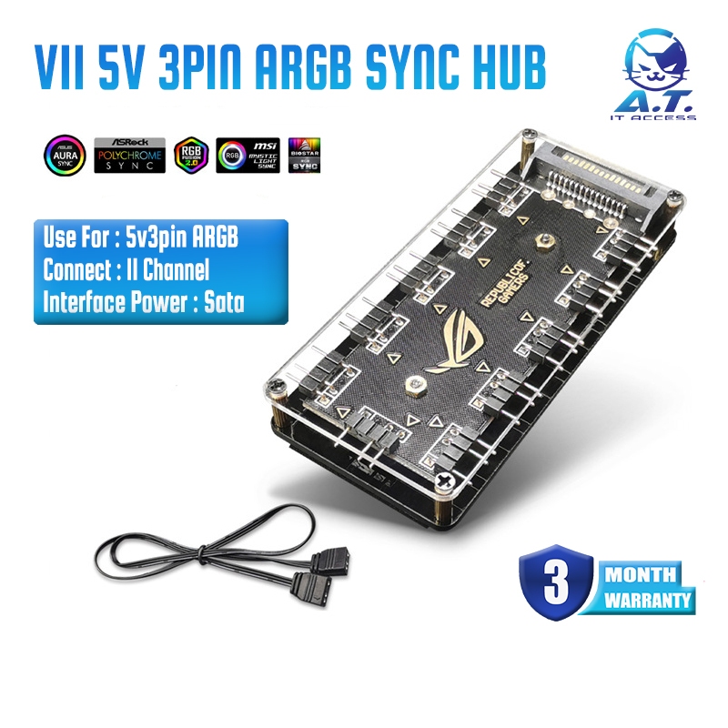 V11 5V3PIN ARGB SYNC HUB ฮับสำหรับพัดลม ARGB | Shopee Thailand