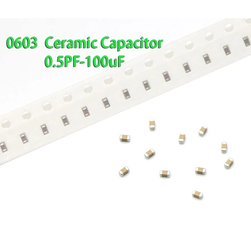 100ชิ้น 0603 0805 1206 50V ตัวเก็บประจุแบบเซรามิคหลายชั้น SMD 1pF-22UF ...