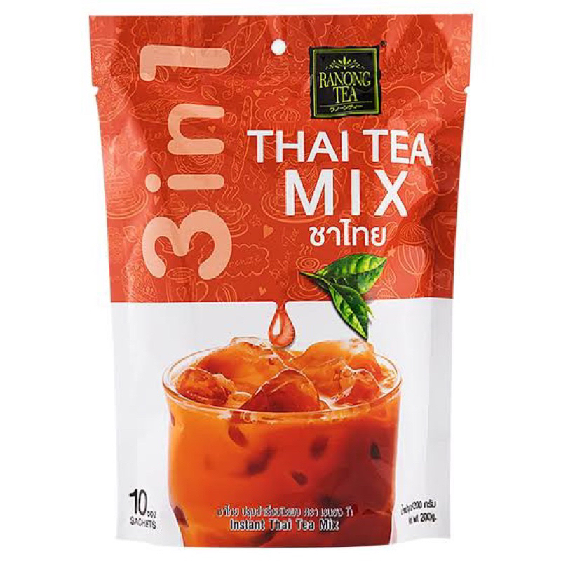เรนองทีชาไทย ชาไทย(100kcal/1ซอง) สำเร็จรุปพร้อมทาน RANONG TEA THAI TEA MIX 3in1 | Shopee Thailand