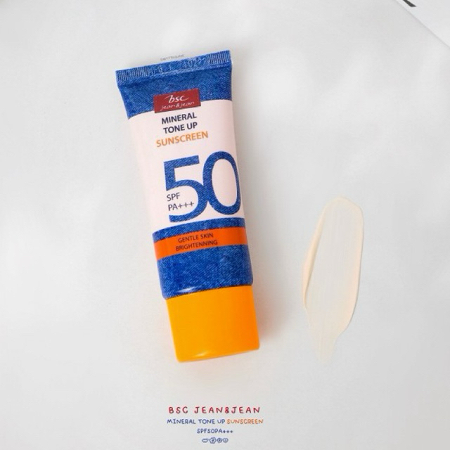 BSC JEAN MINERAL TONE UP SUNSCREEN SPF50PA+++ ครีมกันแดดโทนอัพ | Shopee Thailand