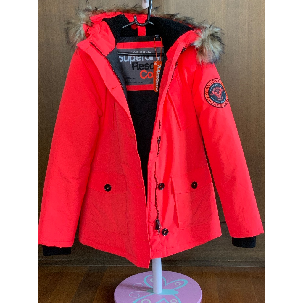 เสื้อกันหนาวSuperdry Everest Parka Jacket สี Flur Coral แท้จากอเมริกา ...
