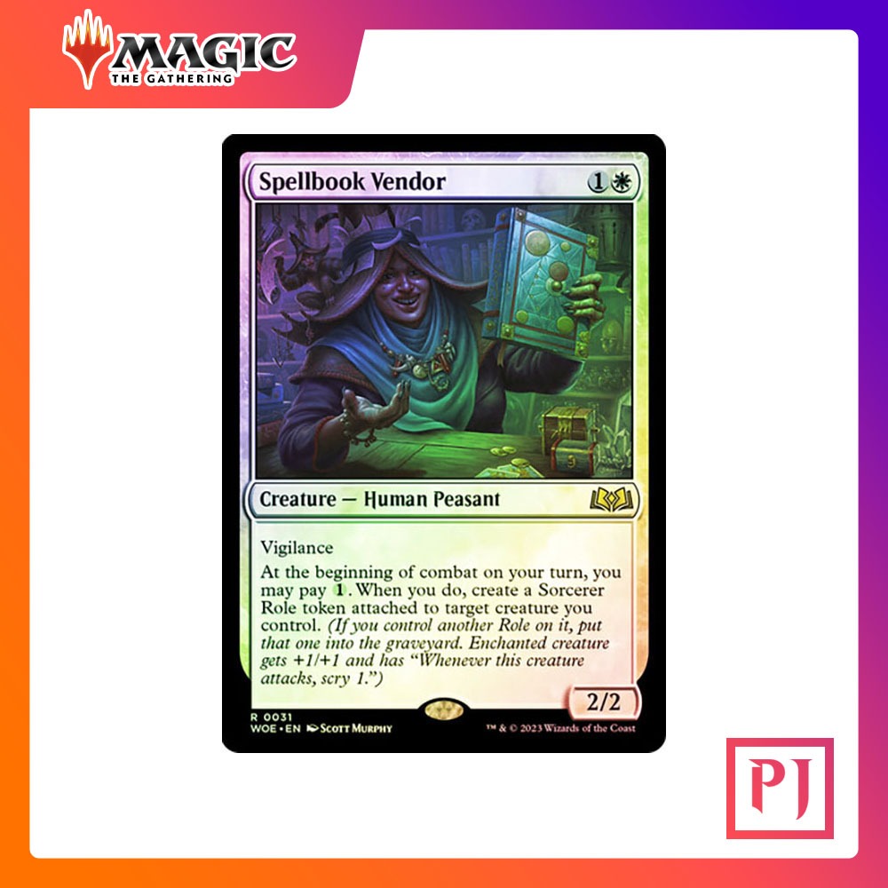 [MTG] Spellbook Vendor [WOE] [WHITE] [RARE] [FOIL] [ENG] (การ์ดเมจิค ...