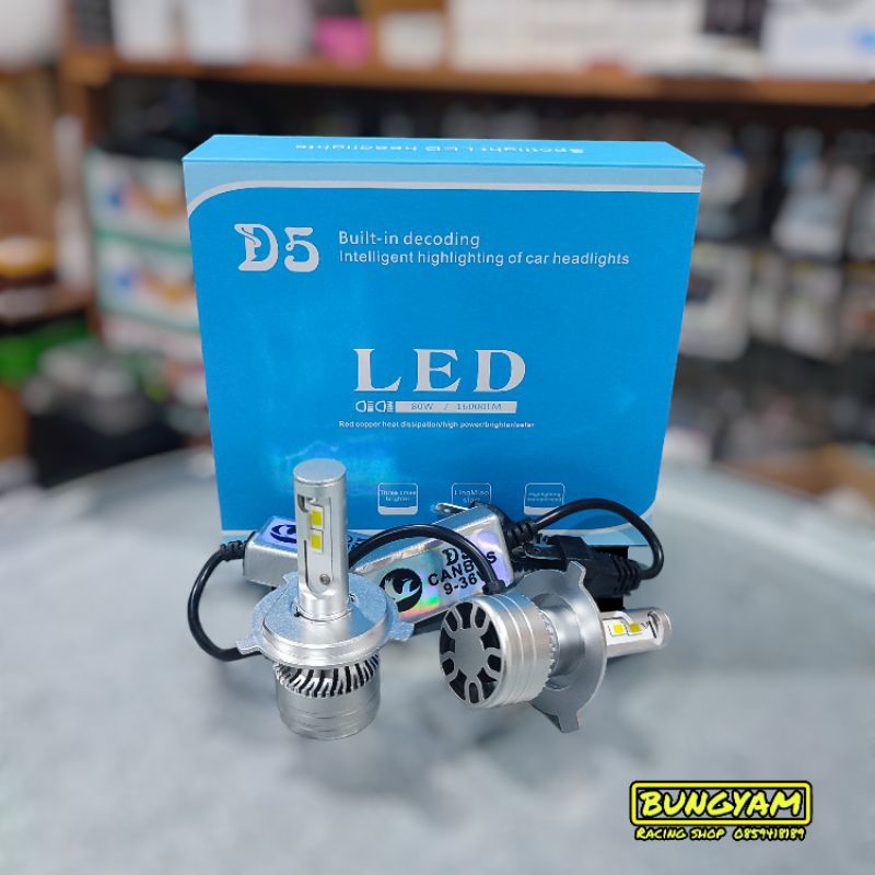 หลอดไฟหน้ารถยนต์ LED D5 | Shopee Thailand