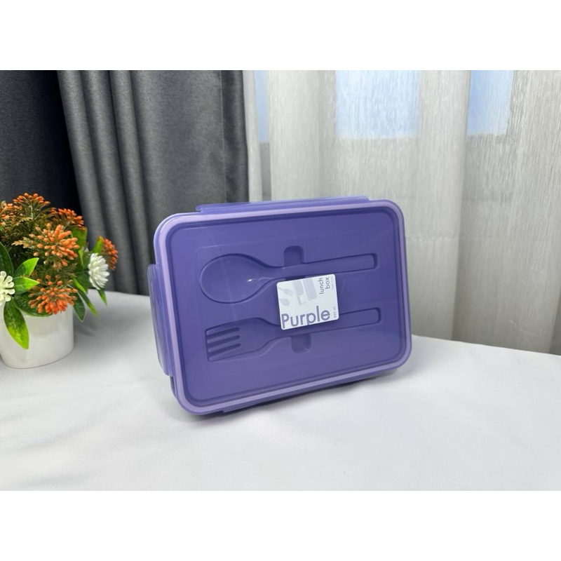 Moshi Moshi กล่องข้าว 2 ช่อง +ช้อนส้อม Lunch Box 870 ml. | Shopee Thailand