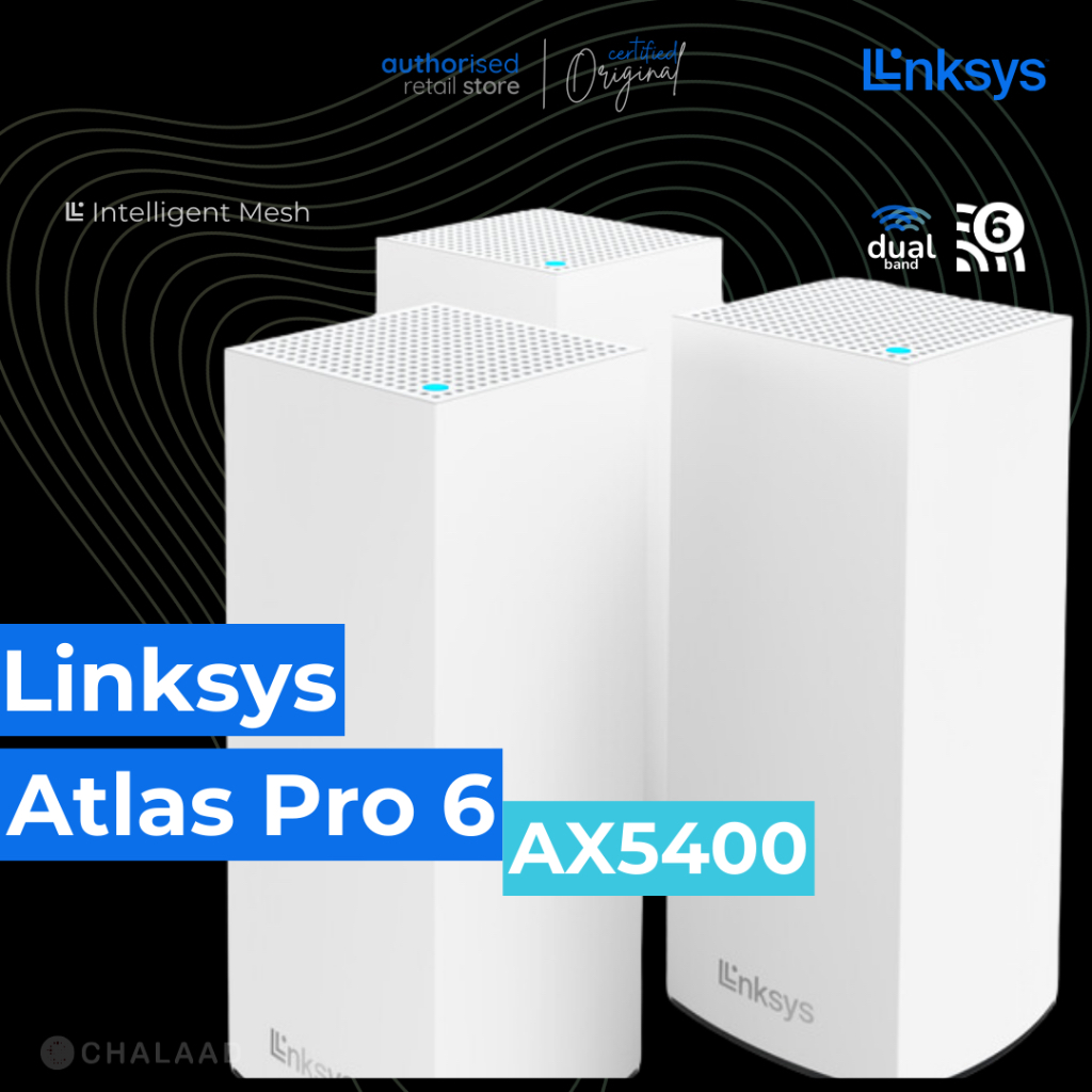 Linksys Atlas Pro 6 MX5502 / MX5503 Mesh Wi-Fi 6 System เราเตอร์ WiFi6 Dual band รุ่นโปร AX5400 ...