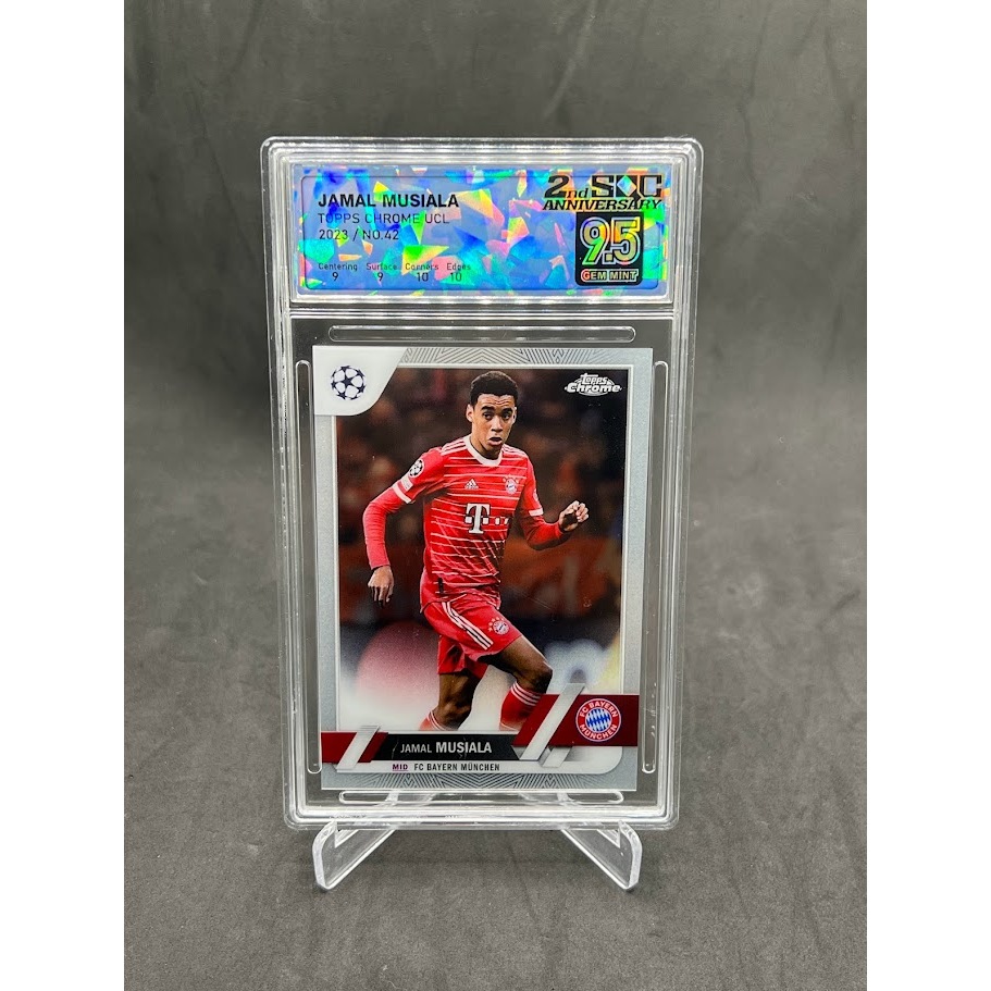 การ์ดนักฟุตบอล JAMAL MUSIALA Topps Chrome UCL 2023 / No.42 SQC 9.5 ...