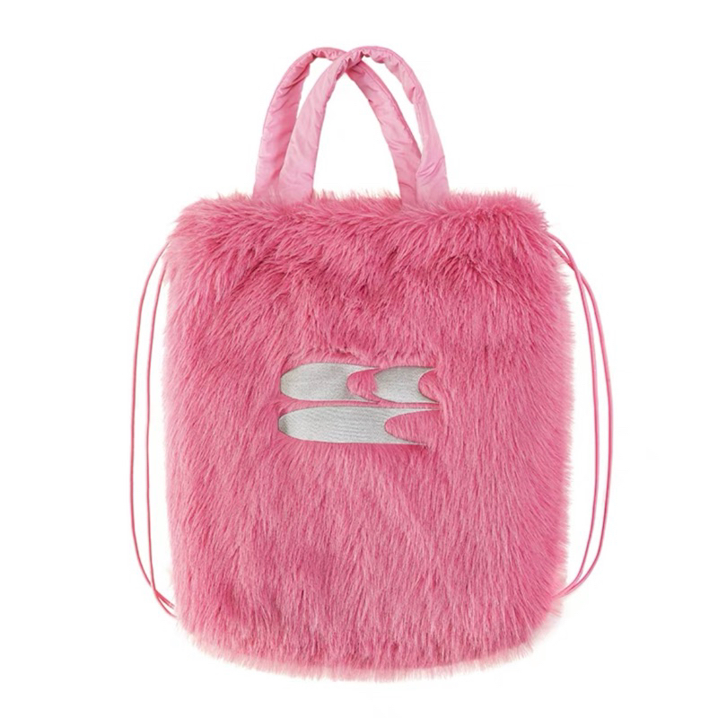(พร้อมส่ง) crying center - blue/pink furry backpack *ลิขสิทธิ์แท้ ...