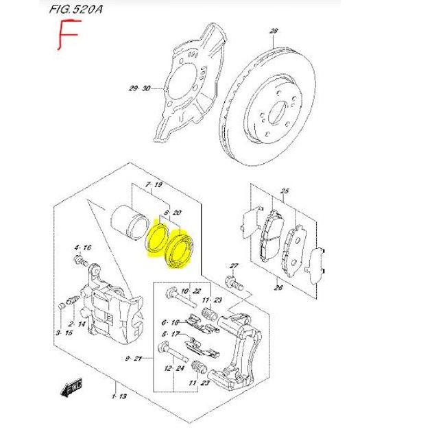 (ของแท้) 55830-59R00-000 ชุดซ่อมเบรค หน้า หรือ หลัง suzuki ertiga /ราคา ...