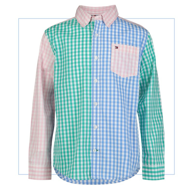 Tommy Hilfiger multicolor gingham shirt | Shopee Thailand