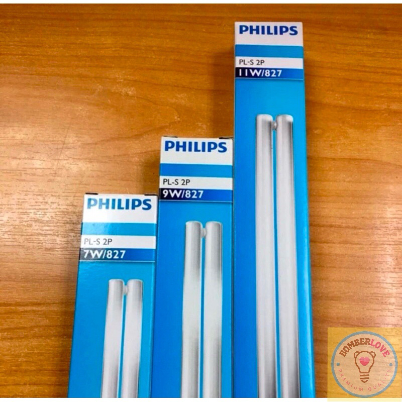 หลอดตะเกียบประหยัดไฟ ฟิลิปส์ PL-S 2P 7w,9w,11wมี3แสง865(ขาว)เดย์ไลท์,827(เหลือง)วอร์มไวท์,840 ...
