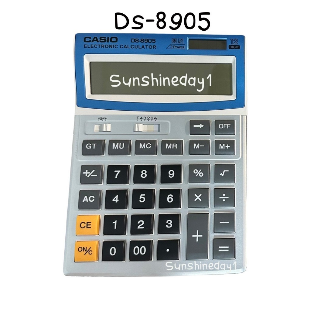 เครื่องคิดเลข CASIO รุ่น DS-8905 หน้าจอ 12 หลัก จอใหญ่ ใช้งานง่าย ...