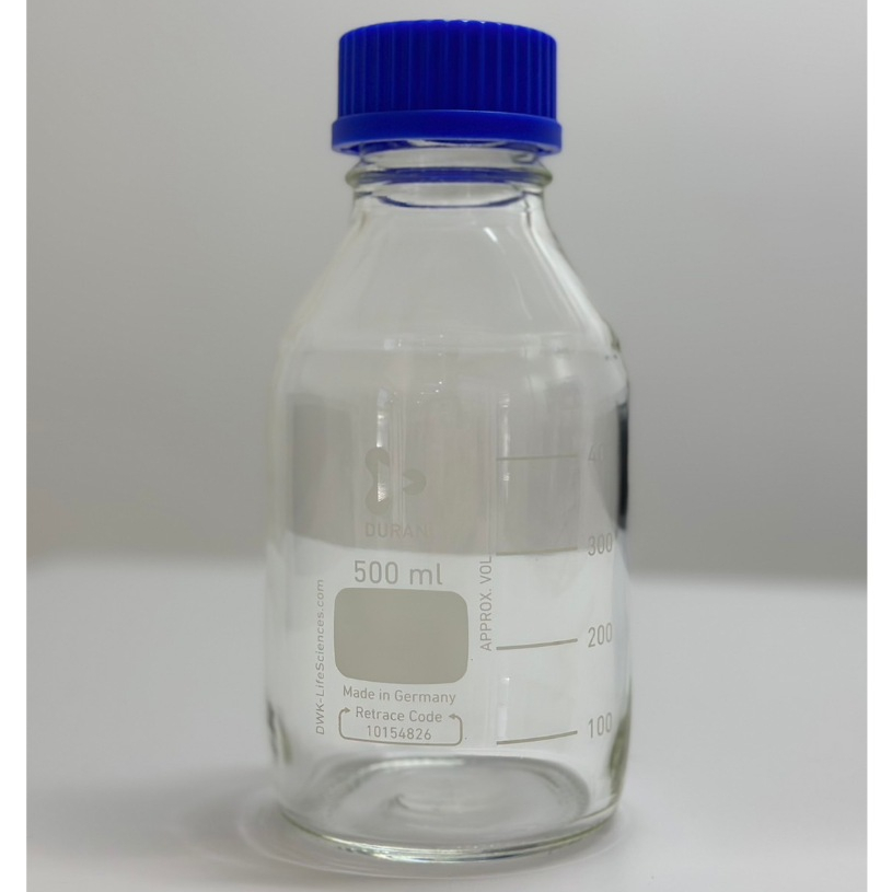 ขวดแก้วสีใส ใส่สาร 500ml, 1000 ml Media Bottle Duran bottle Storage ...