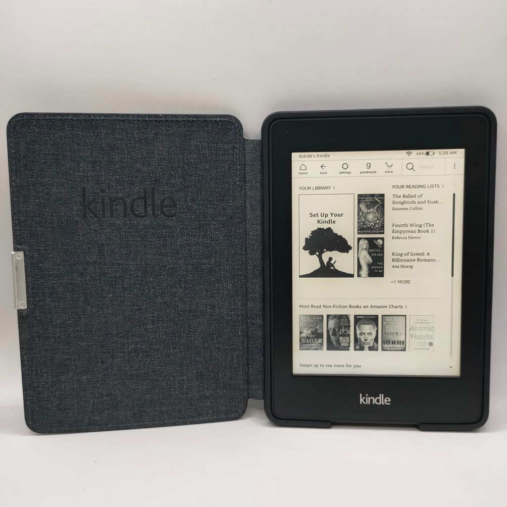 Amazon kindle Paperwhite Gen6 4GB wifi + เคสหนังอย่างดี สภาพสวย ...