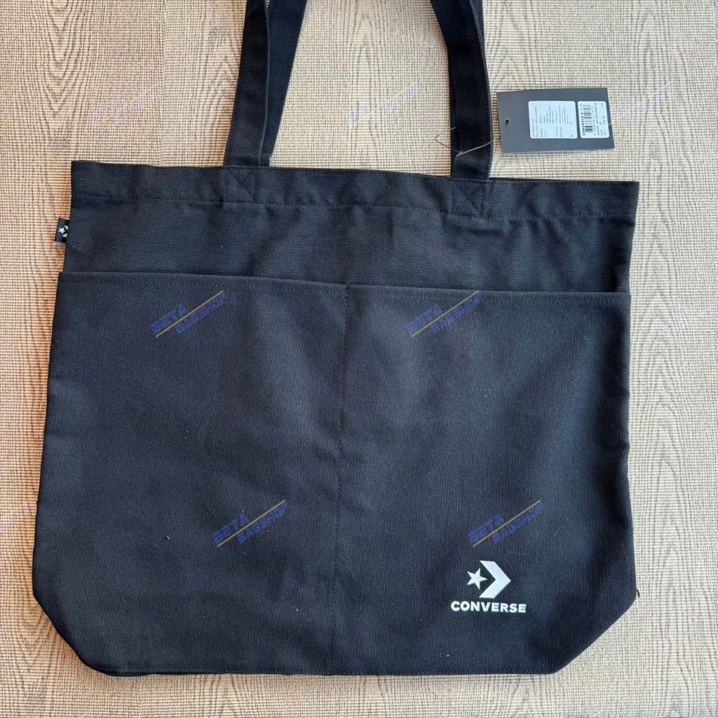 Converse แท้!!! กระเป๋าผ้า สะพายไหล่ รุ่น 1261833 สีดำ MINIMAL ...