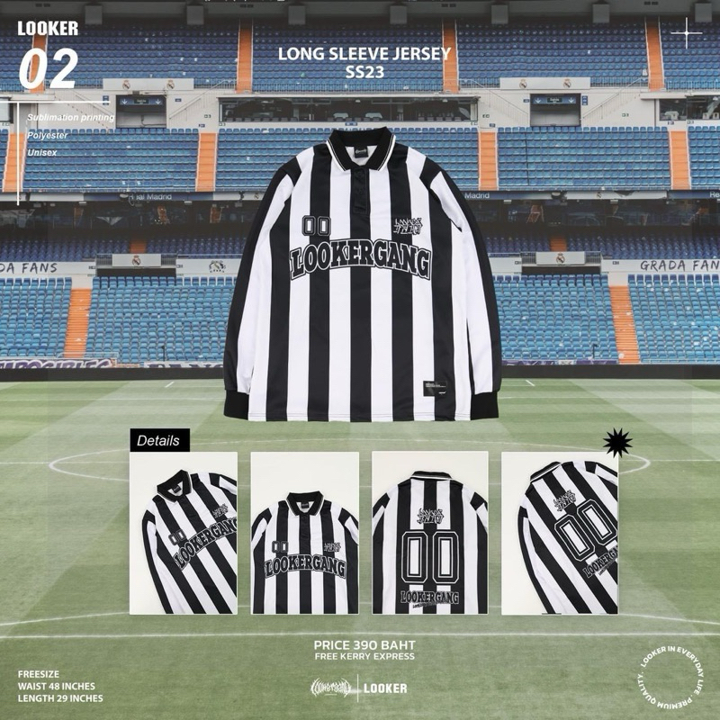 LOOKER- Long Sleeve Jersey เสื้อโปโลแขนยาว | Shopee Thailand