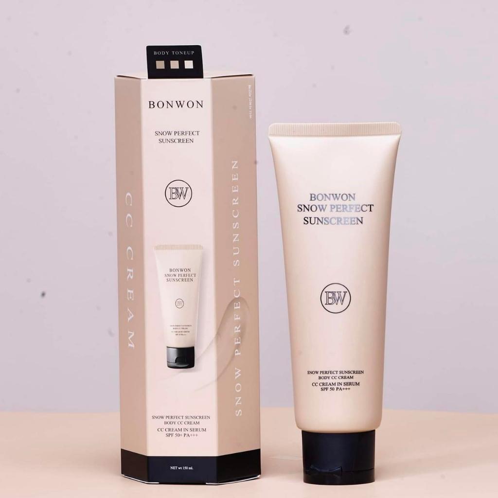 Bonwon Snow Perfect Sunscreen - ซีซีครีมกันแดด 1หลอด 150ml | Shopee ...