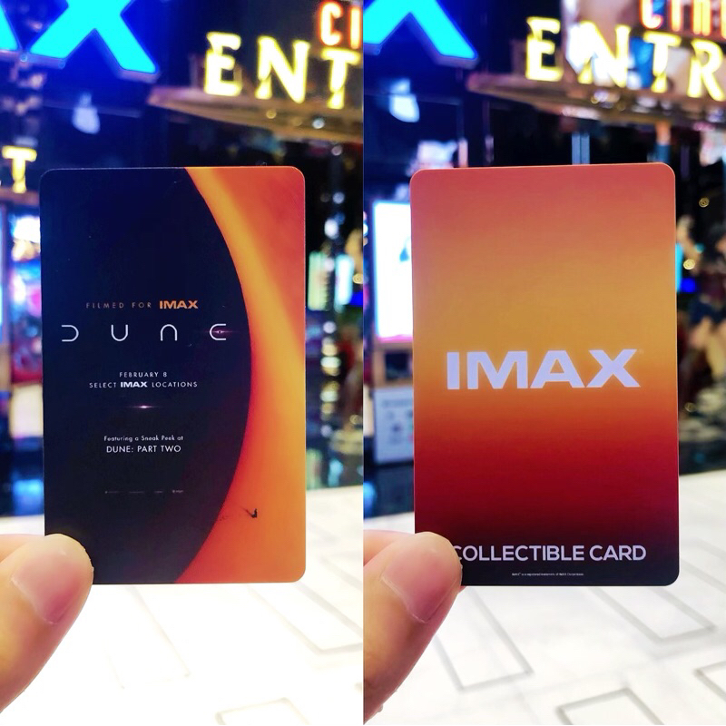 บัตรสะสม Dune 1 ดูน (Re-release) บัตร IMAX Collectible Card จาก Major ...