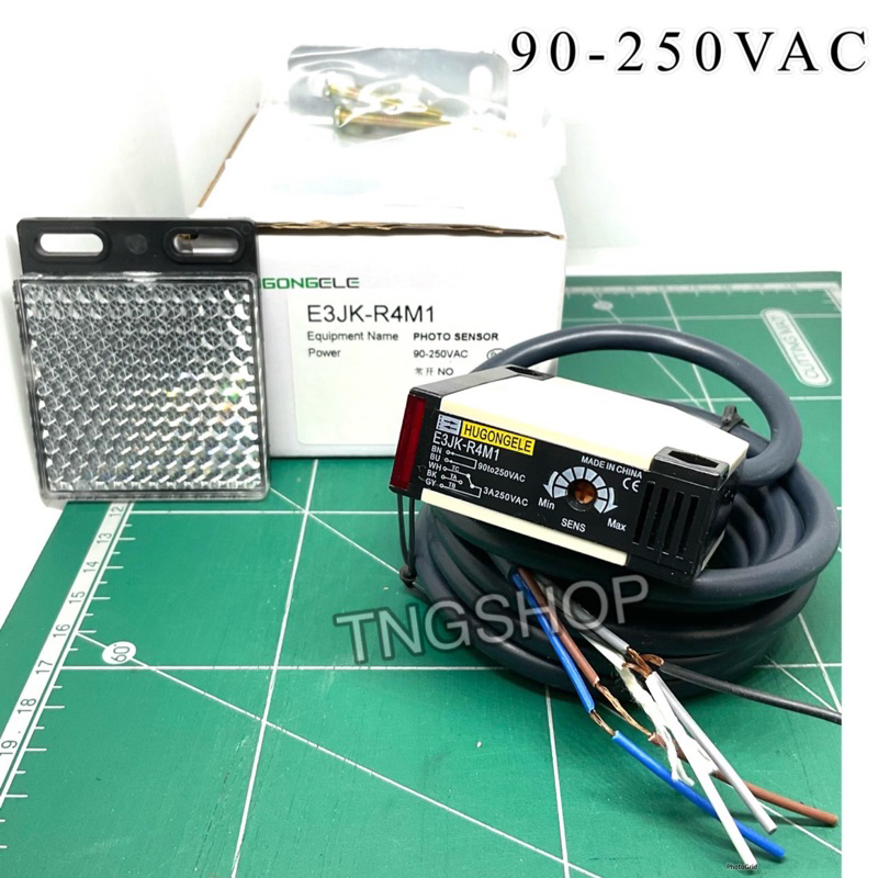 E3JK-R4M1 12-24VDC,90-250VAC E3JK-R4M1 เซ็นเซอร์ตรวจจับวัตถุระยะ 4 เมตร พร้อมแผ่นสะท้อน | Shopee ...