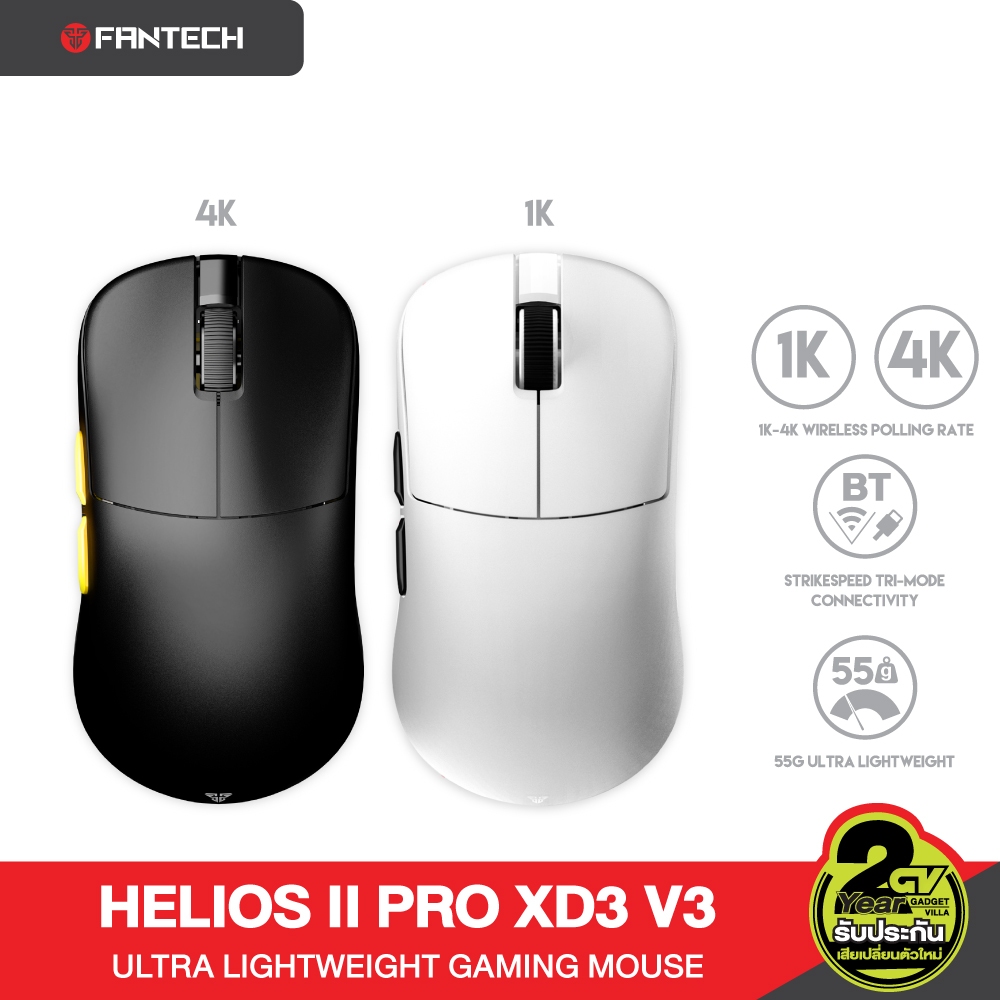 FANTECH XD3 V3 PRO Wireless Mouse Gaming เมาส์ไร้สาย Optical 1K/4K POLLINGRATE / DPI26000 ...