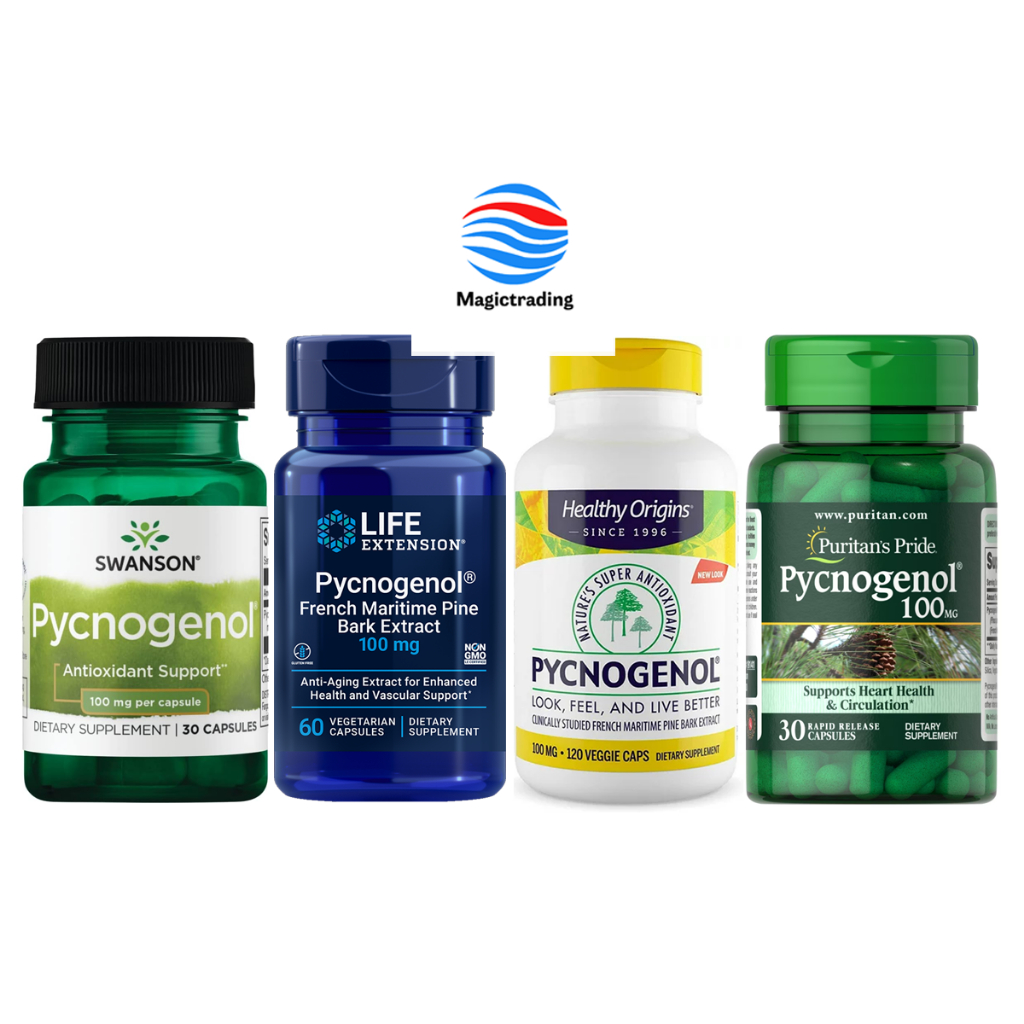 Pycnogenol 100 mg 30 Capsules, 60 Capsules, 120 Vcaps. | Shopee Thailand