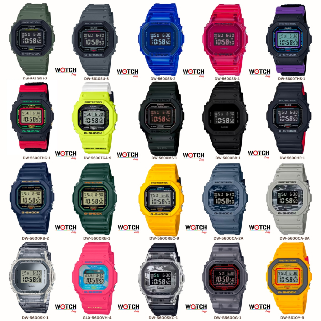 นาฬิกา Casio G-shock DW-5600 series DW-5610SU DW-5600RB DW-5600MS DW ...