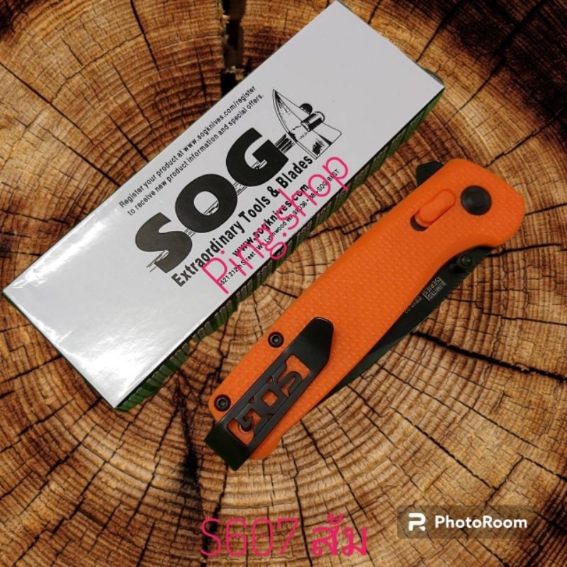 อุปกรณ์เดินป่า มีด มีดพับ มีดพก รุ่น S607ส้ม ใบดำด้ามส้ม | Shopee Thailand