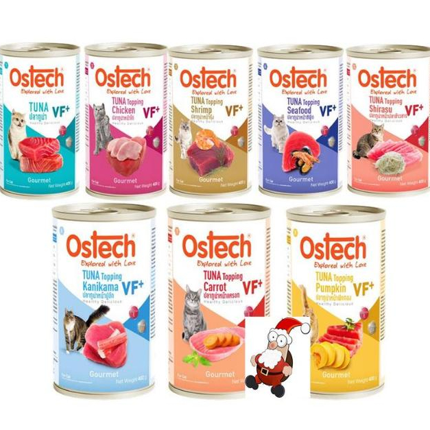 Ostech Gourmet VF+ อาหารกระป๋องแมวออสเทค กัวเม่ VF+ ทูน่า 400 g(24 ...