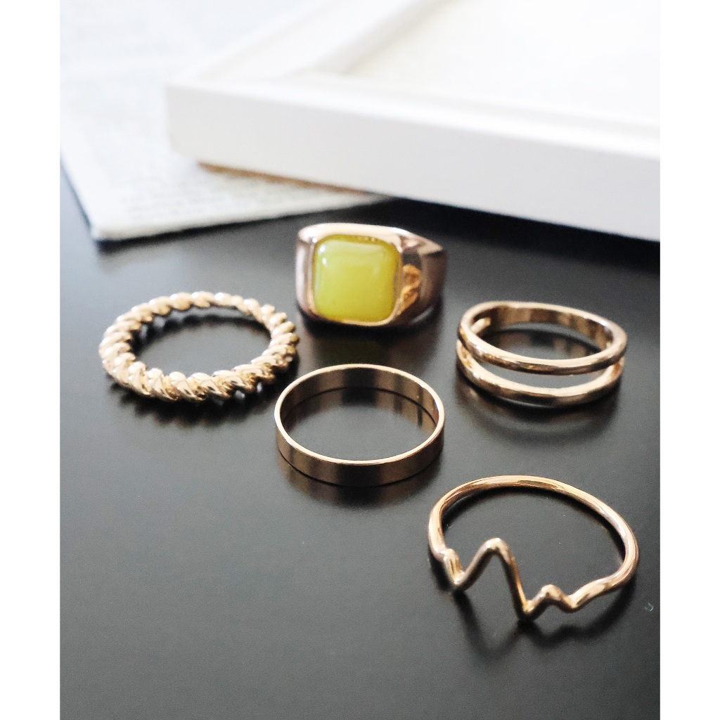 niko and ... 5 set rings (five rings/set) | Shopee Thailand