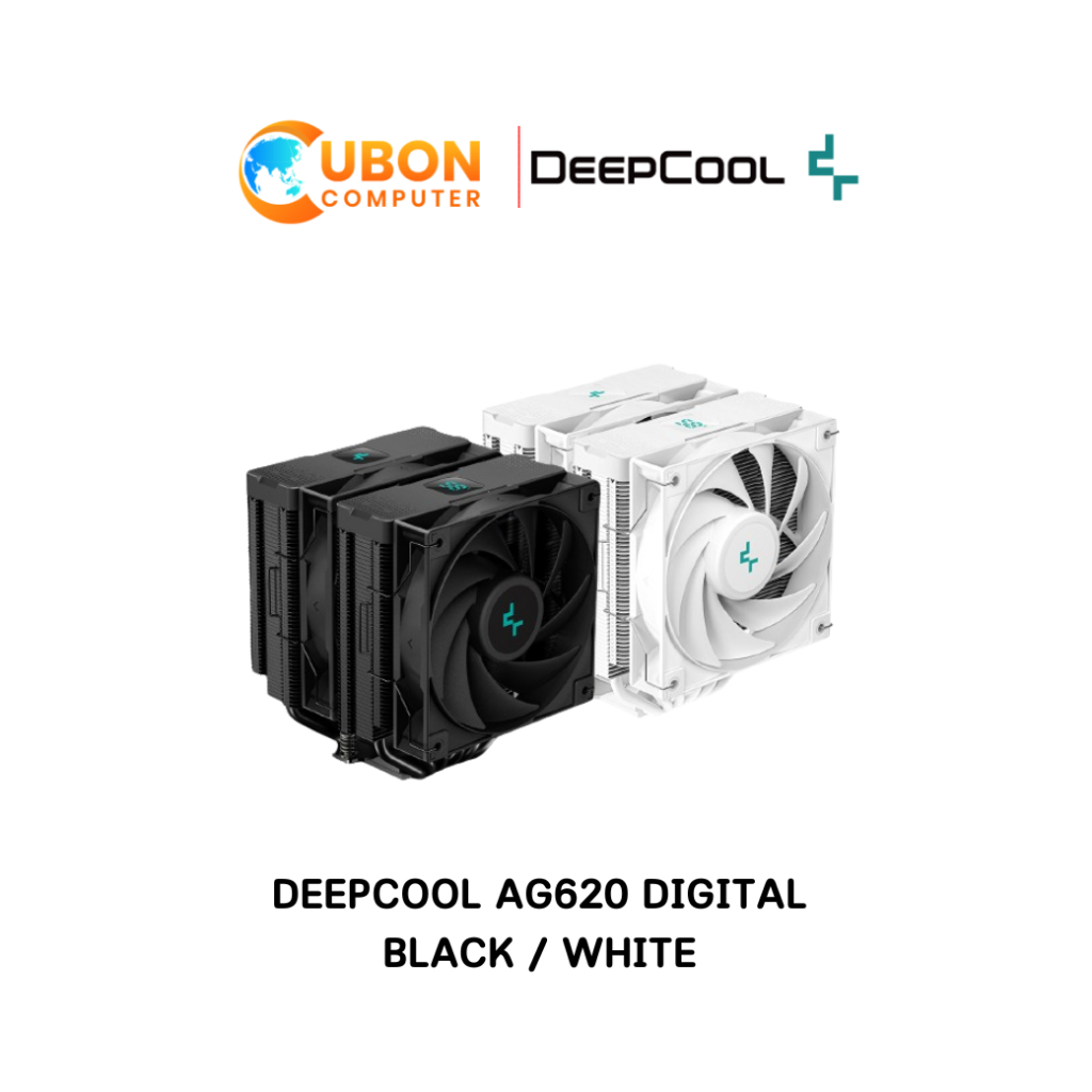 CPU COOLER (พัดลมซีพียู) DEEPCOOL AG620 DIGITAL BLACK / WHITE ประกันศูนย์ 1 ปี | Shopee Thailand