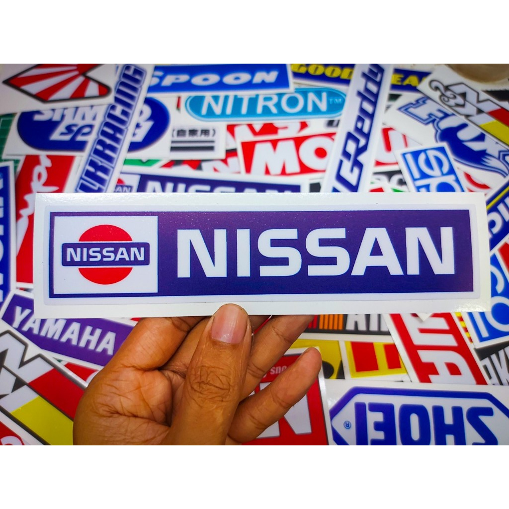 สติ๊กเกอร์ติดรถ NISSAN เคลือบกันรอย กันน้ำ เกรด 2 ปี ขนาด 17.7x4 ...