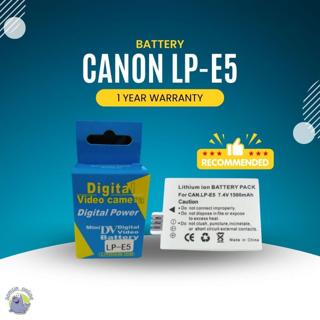 [ประกันแบต 1 ปี] Battery Pack Canon LPE5 LP-E5 (0007) | Shopee Thailand