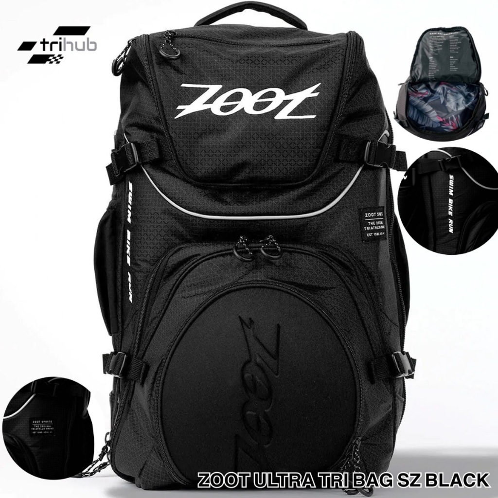 ZOOT NEW ULTRA TRI BAG – BLACK กระเป๋าสะพายเป้ พร้อมช่องใส่หมวกจักรยาน ...