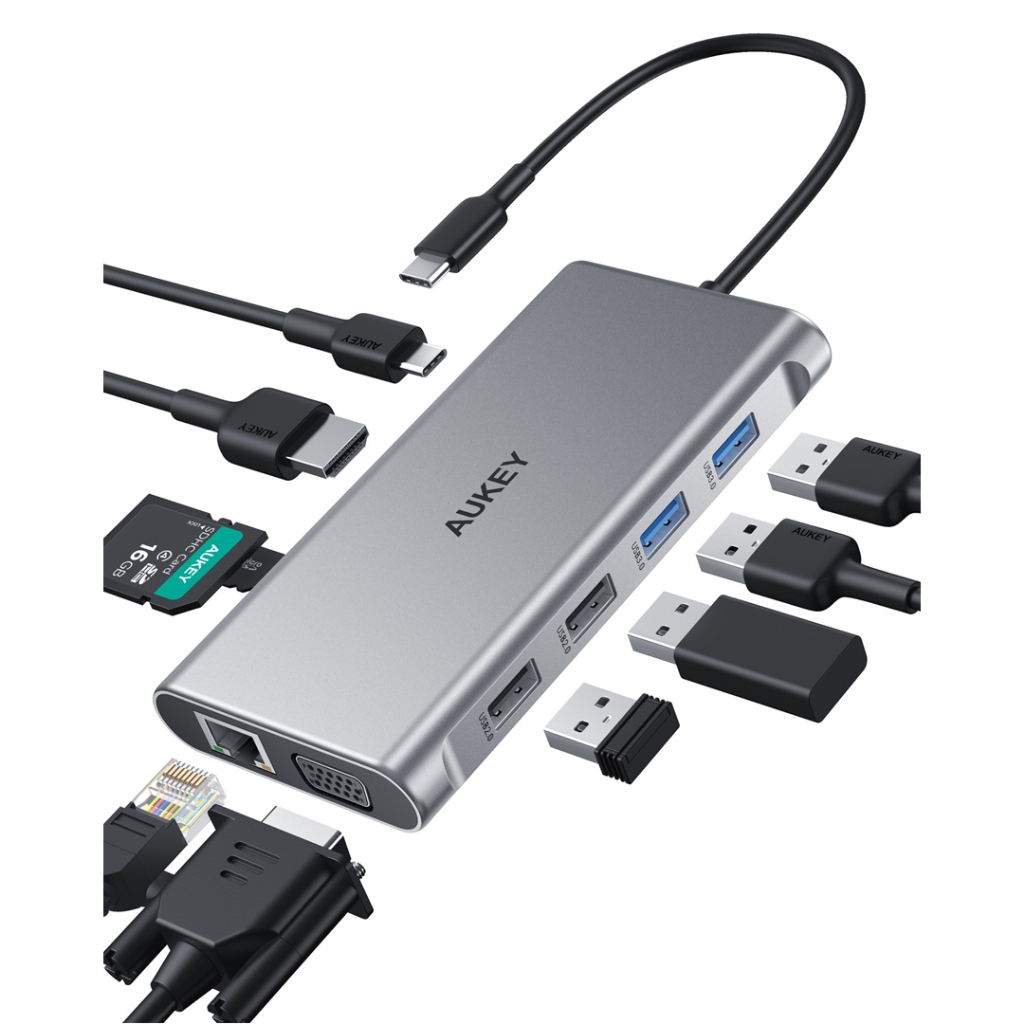 [USB C HUB] AUKEY CB-C89 AUKEY CB-C89 10-in-1 USB C Hub | Shopee Thailand