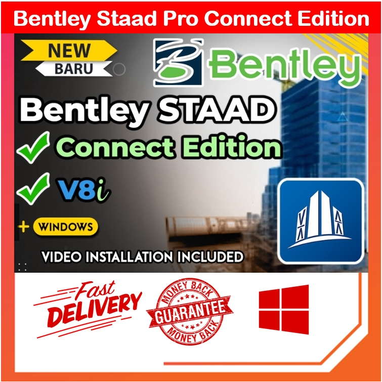 Bentley Staad Pro Connect Edition v22 | For Windows x64 | Full Working | Shopee Thailand
