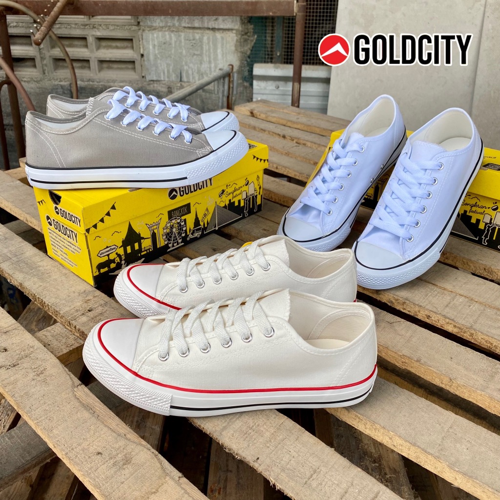 Goldcity รองเท้าผ้าใบ โกลด์ซิตี้ รุ่น 1207 Size 37-47 พร้อมส่ง!! | Shopee Thailand