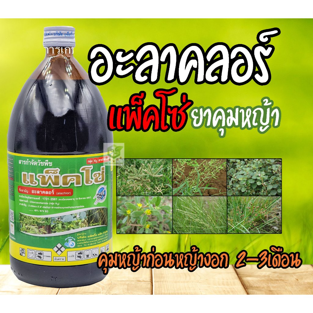 แพ็คโซ่ อะลาคลอร์ (alachlor) 48% W/V EC ขนาด 1 ลิตร สารคุมวัชพืช ก่อน ...