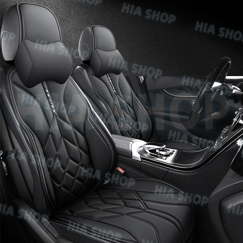 ผ้าคลุมเบาะรถยนต์ ระบายอากาศ กันลื่น ด้านหน้าและด้านหลัง เบาะรองนั่งPU ...