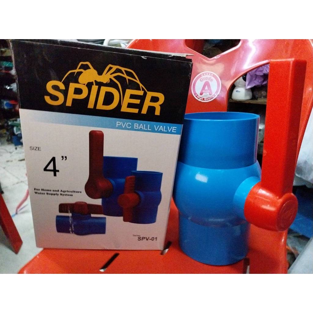 Spider บอลวาล์วpvc สไปเดอร์ Spider รุ่น SPV-01 ขนาด 4” !!! ราคาดี !!! | Shopee Thailand