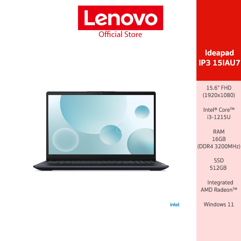 Lenovo IdeaPad 3 15IAU7 i3-1215U 16GB 512GB W11 2Y - 82RK014LTA | Shopee Thailand