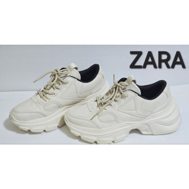 ZARA RUNNING มือสองของแท้ 37/24cm. สภาพเหมือนใหม่ สะอาดขาว พื้นเต็ม softเดิม | Shopee Thailand