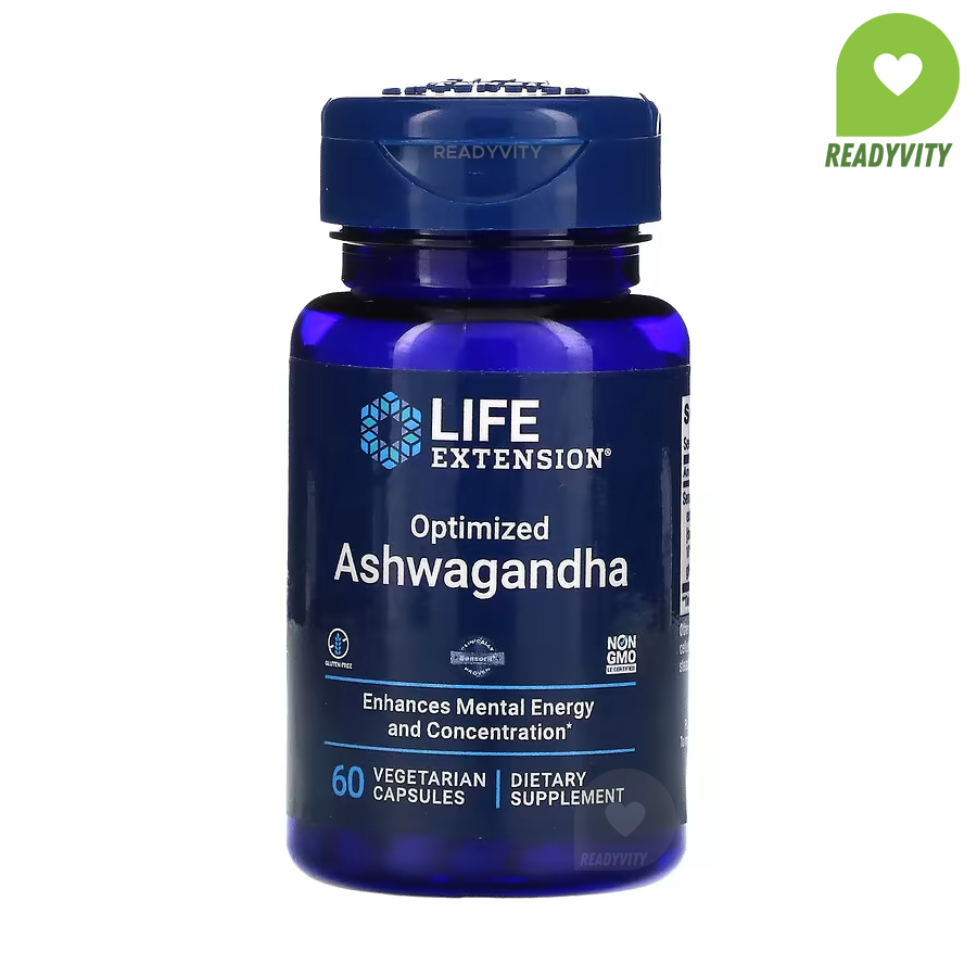 Life Extension, Optimized Ashwagandha, 60 Vegetarian Capsules | Shopee ...