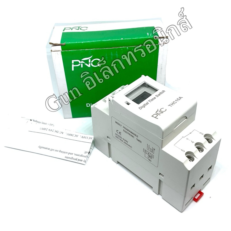 (PNC) Timer Switch THC15A นาฬิกาตั้งเวลาดิจิตอล 16 โปรแกรม ทามเมอร์ 12VDC/24VDC/220VAC | Shopee ...