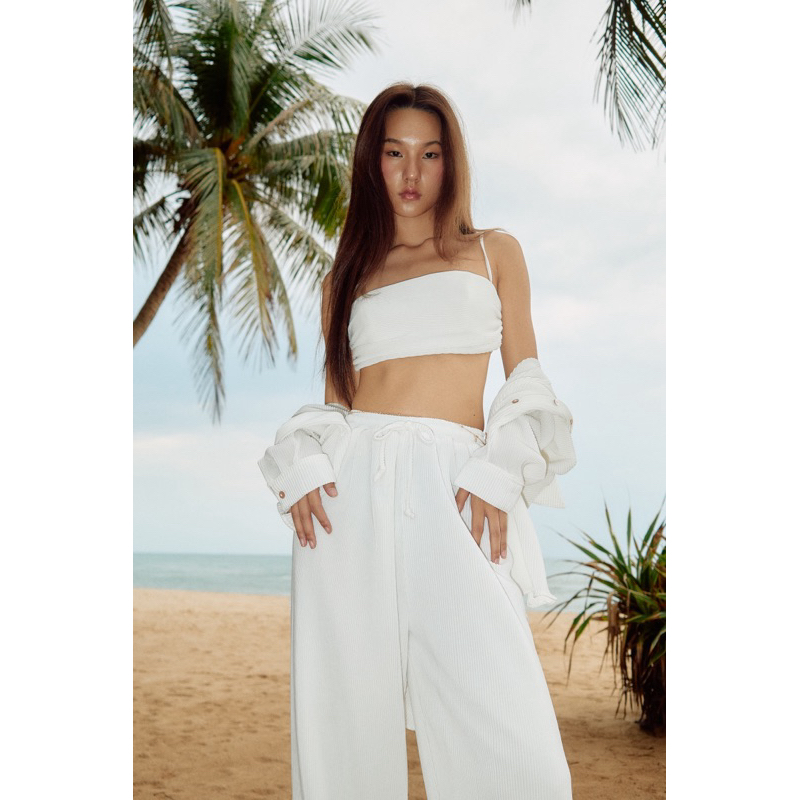 FABLAB Originals Beach Please Pleat Bra Crop | Shopee Thailand