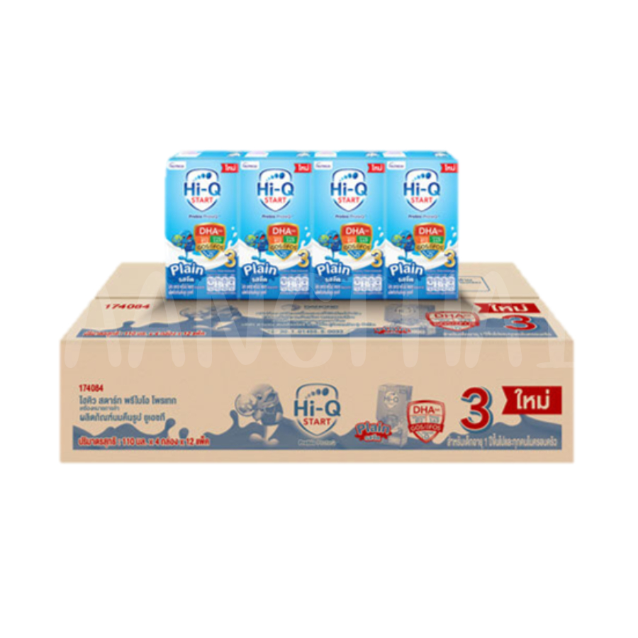 [ไม่มีของแถม].นม Hi-Q UHT พลัส ไฮคิว 110 มล. สูตร3 / สูตร4 (1 ลัง มี 48 ...