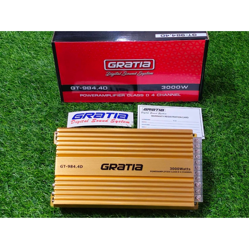 4ch GT-984.4D Class d 3000w แบรนด์ GRATIA แท้ เพาเวอร์แอมป์ คลาสดี 4แชลแนล ขับกลางแหลม กาเทียร์ ...