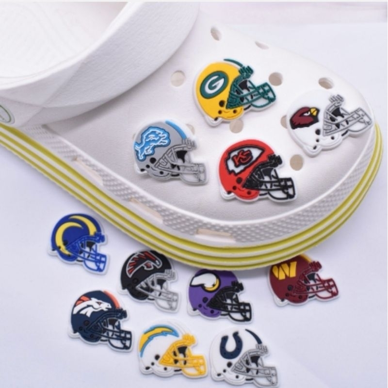 NFL Jibbitz Rubber Button for Croc Shoes | Shopee Thailand