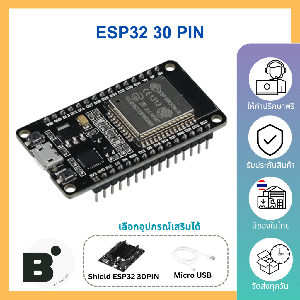ESP32 30Pin WiFi Bluetooth มีของในไทย!!! | Shopee Thailand